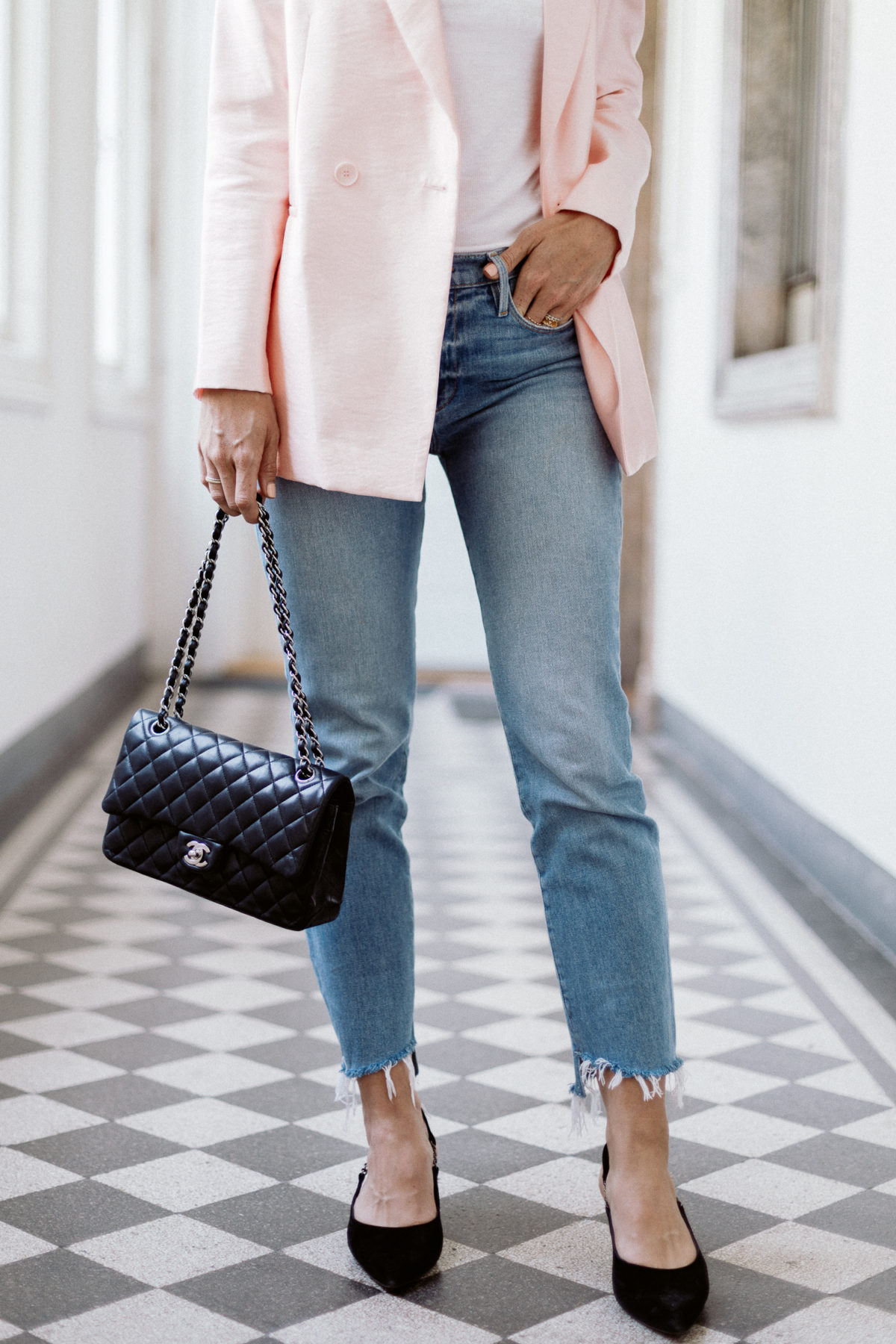 The Seasonal Blazer: Pastel Pink Blazer - Bikinis & Passports