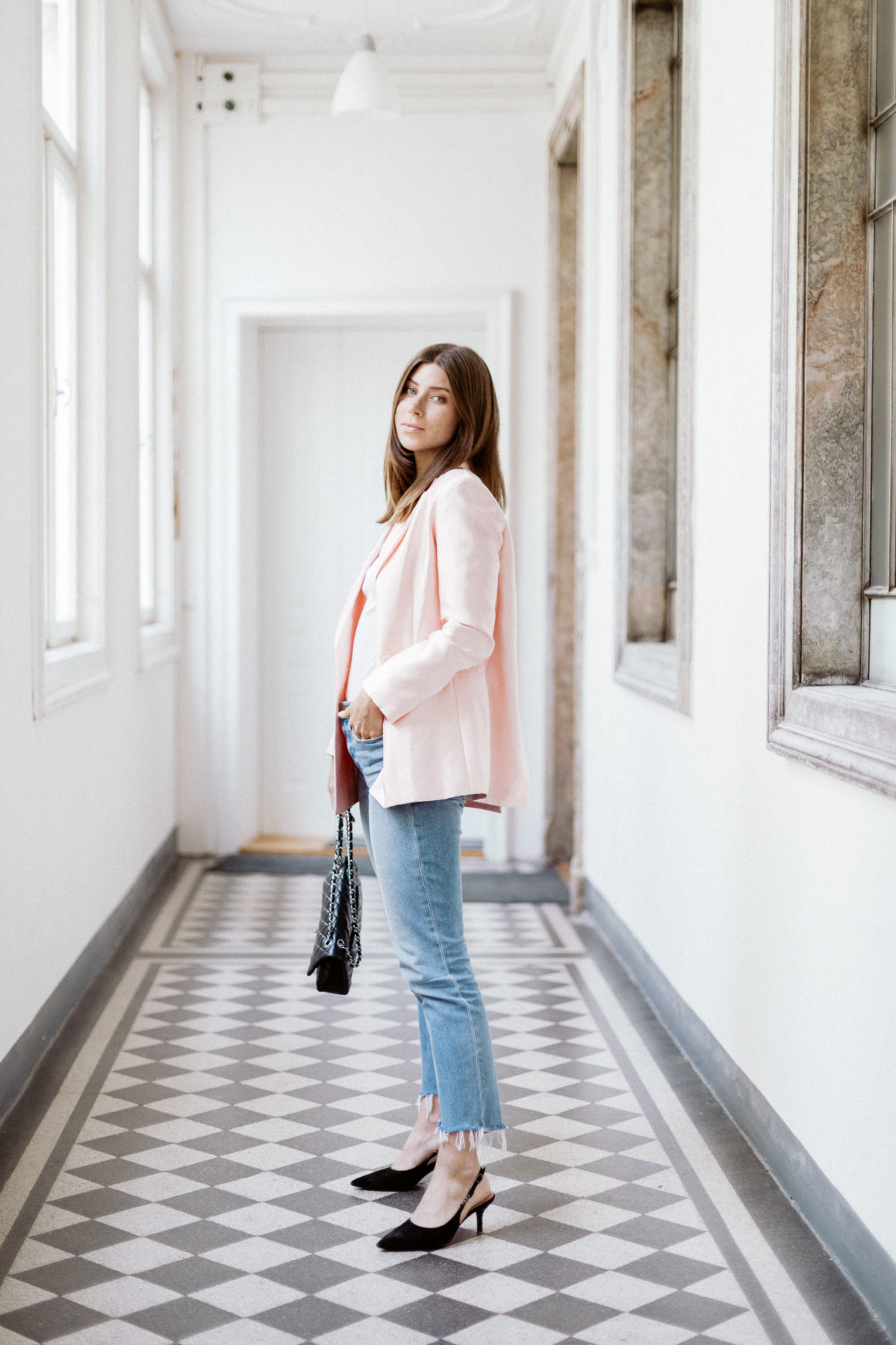The Seasonal Blazer: Pastel Pink Blazer - Bikinis & Passports